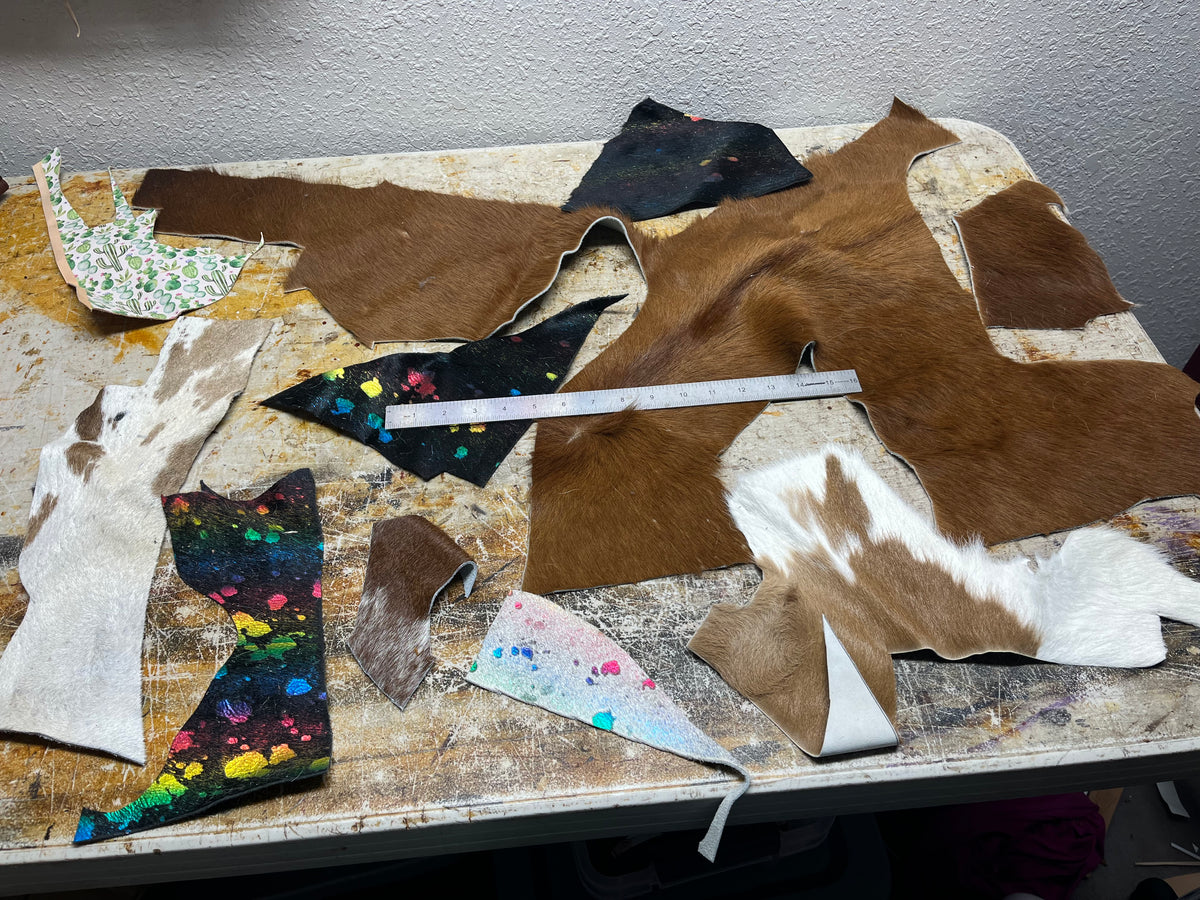 Patterned Leather Big Scrap Box #2 – Little Paint Leather