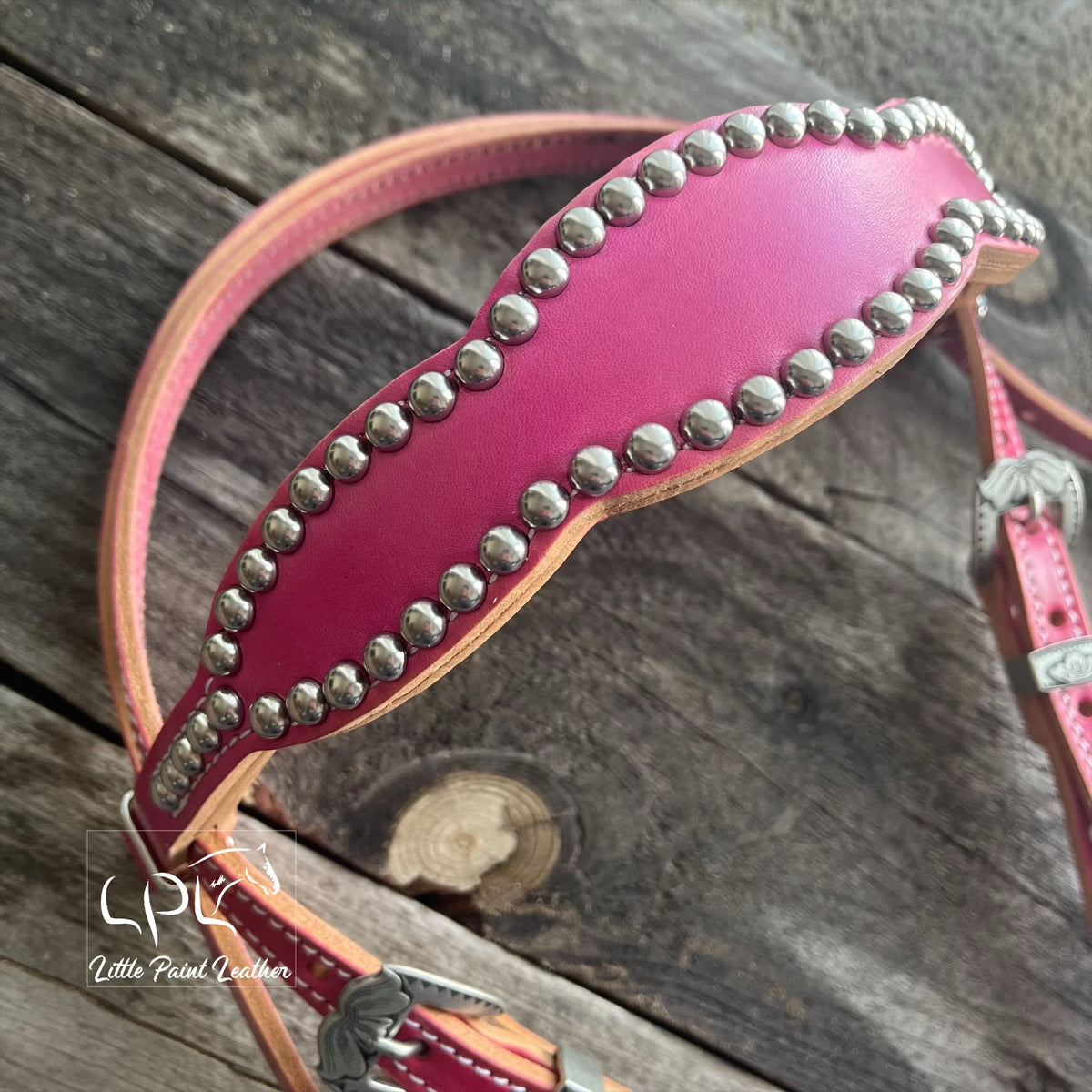 Pink Browband Headstall – Little Paint Leather