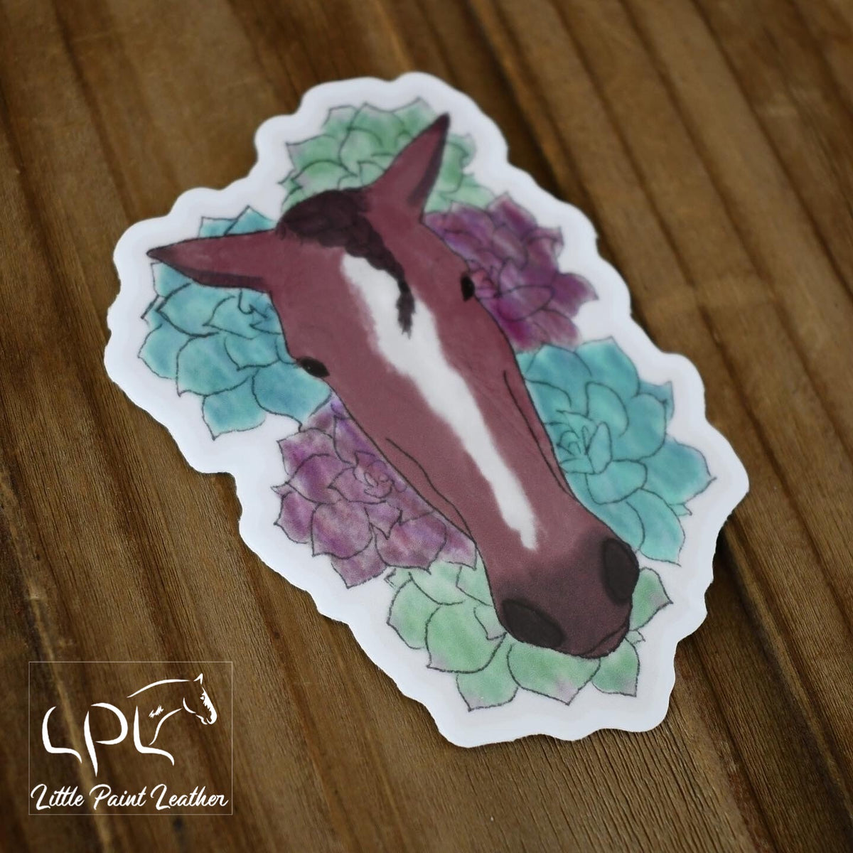 Chestnut and Succulents Sticker – Little Paint Leather